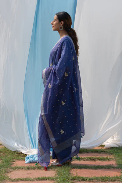 Raj - Midnight Blue Suit Set – Saatvikei