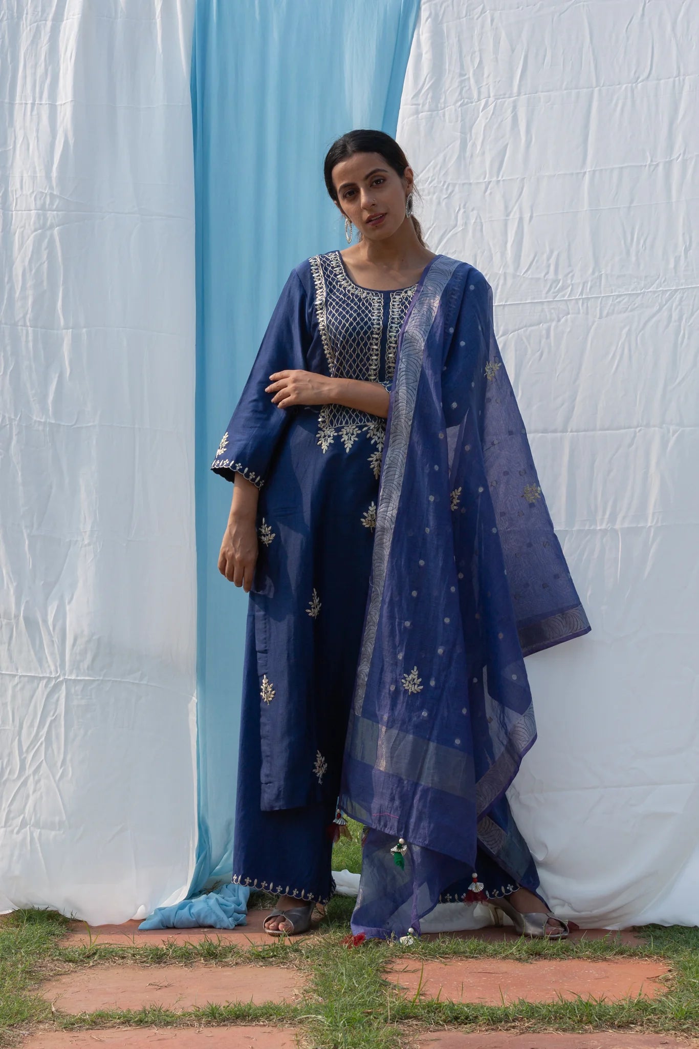 Raj - Midnight Blue Suit Set – Saatvikei